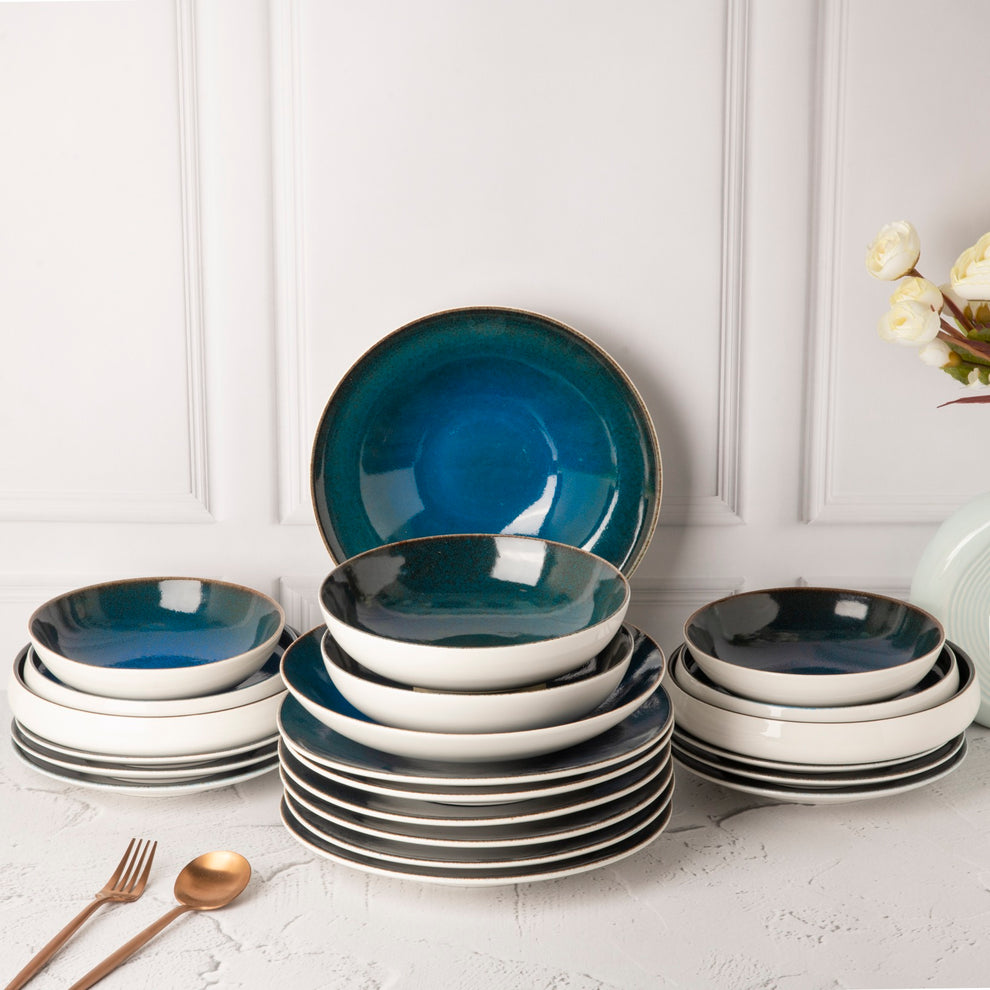 Blue Sapphire - 22 Pcs Dinner Set for 6 – Aardea